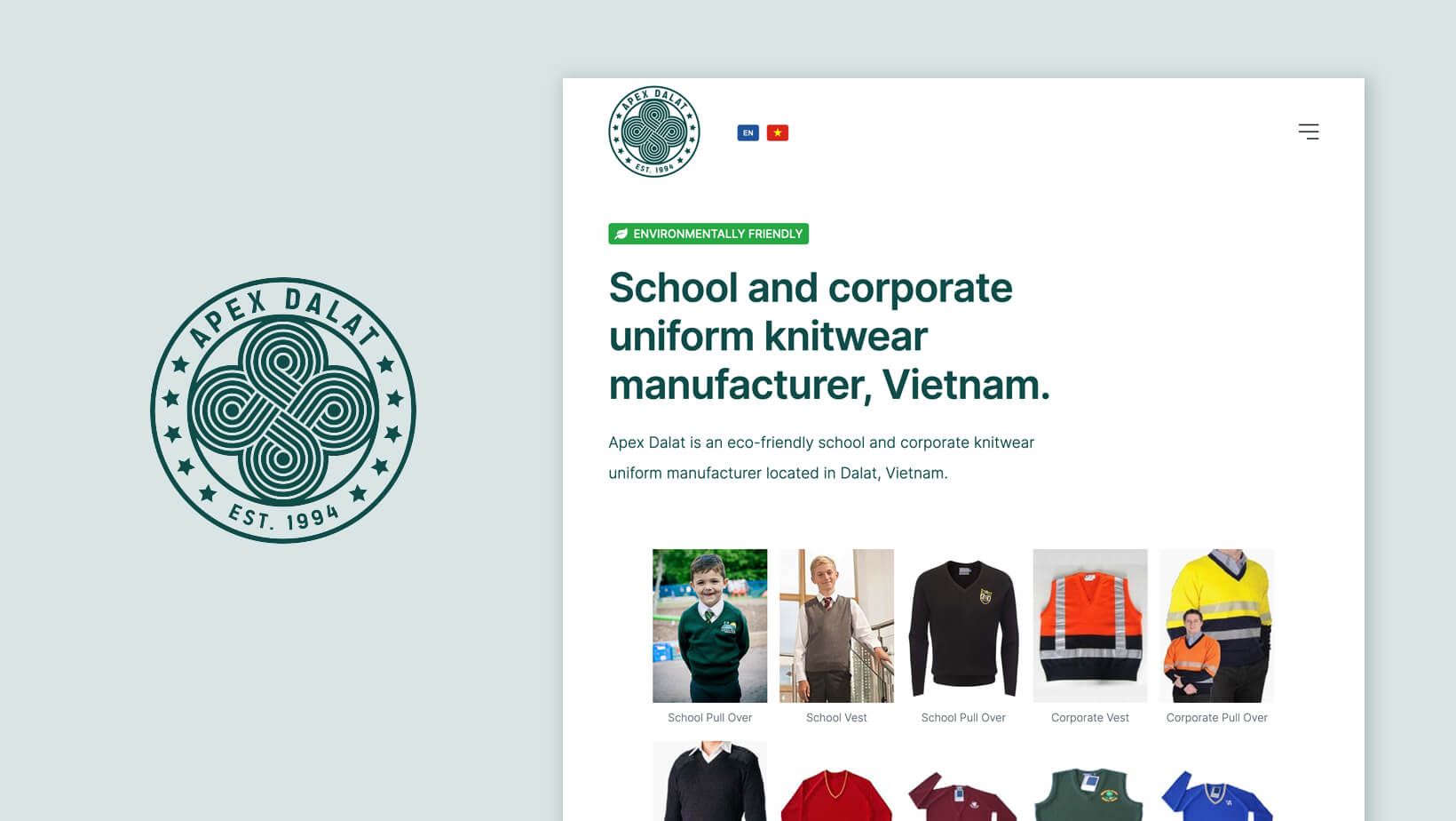 Apex Dalat - School uniforms, corporate uniforms, knitwear, Vietnam
